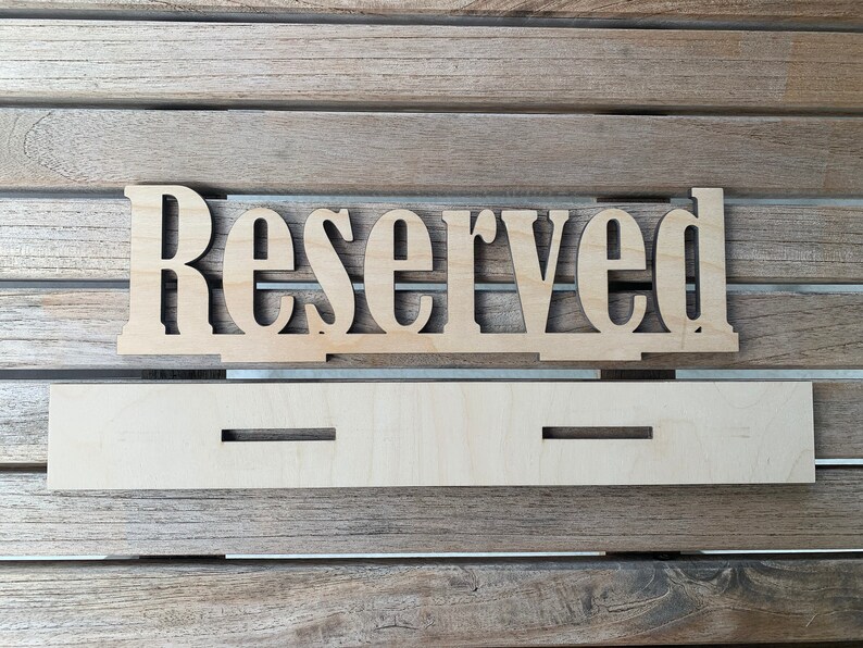 Wooden Reserved Sign Seat Saving Sign Reserved Wooden - Etsy