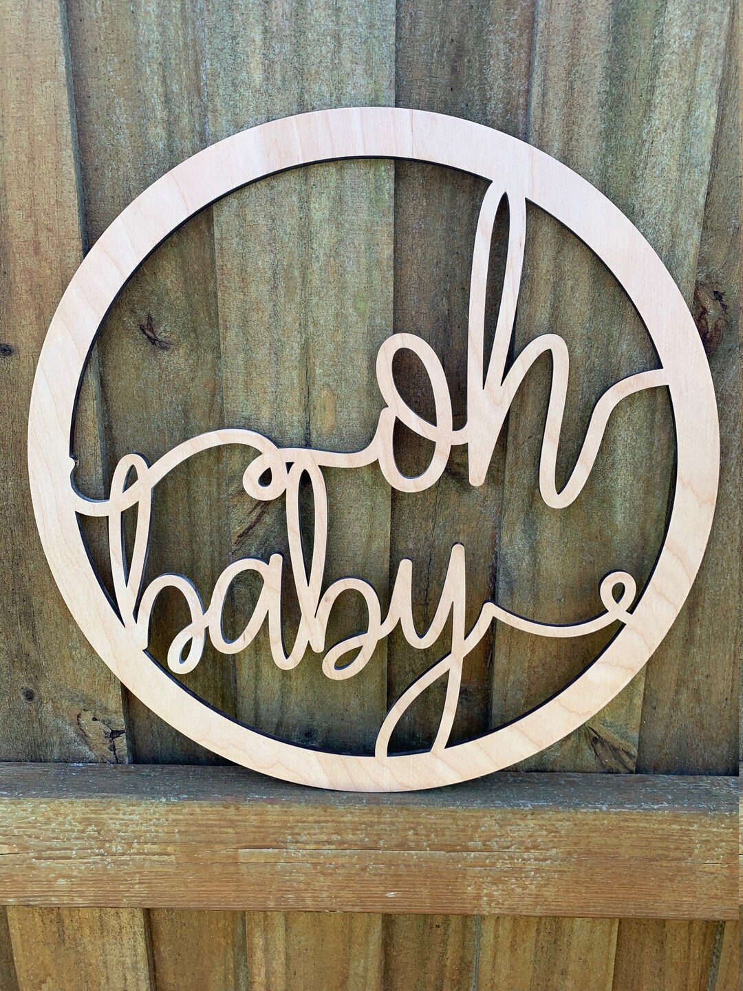 Oh Baby Sign - Oh Baby Announcement Sign - Baby Shower Photography Prop ...
