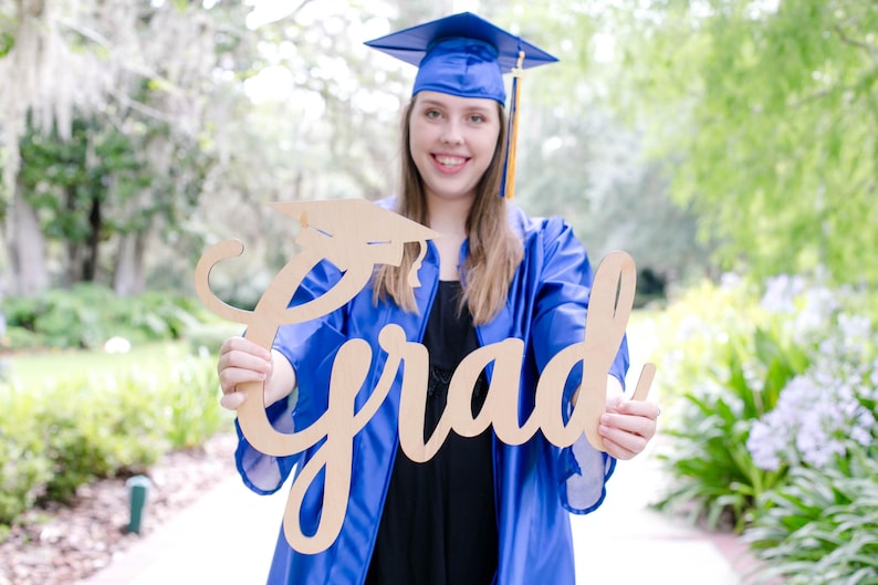 Grad Sign Wood Graduation Photo Prop Sign Grad Sign - Etsy