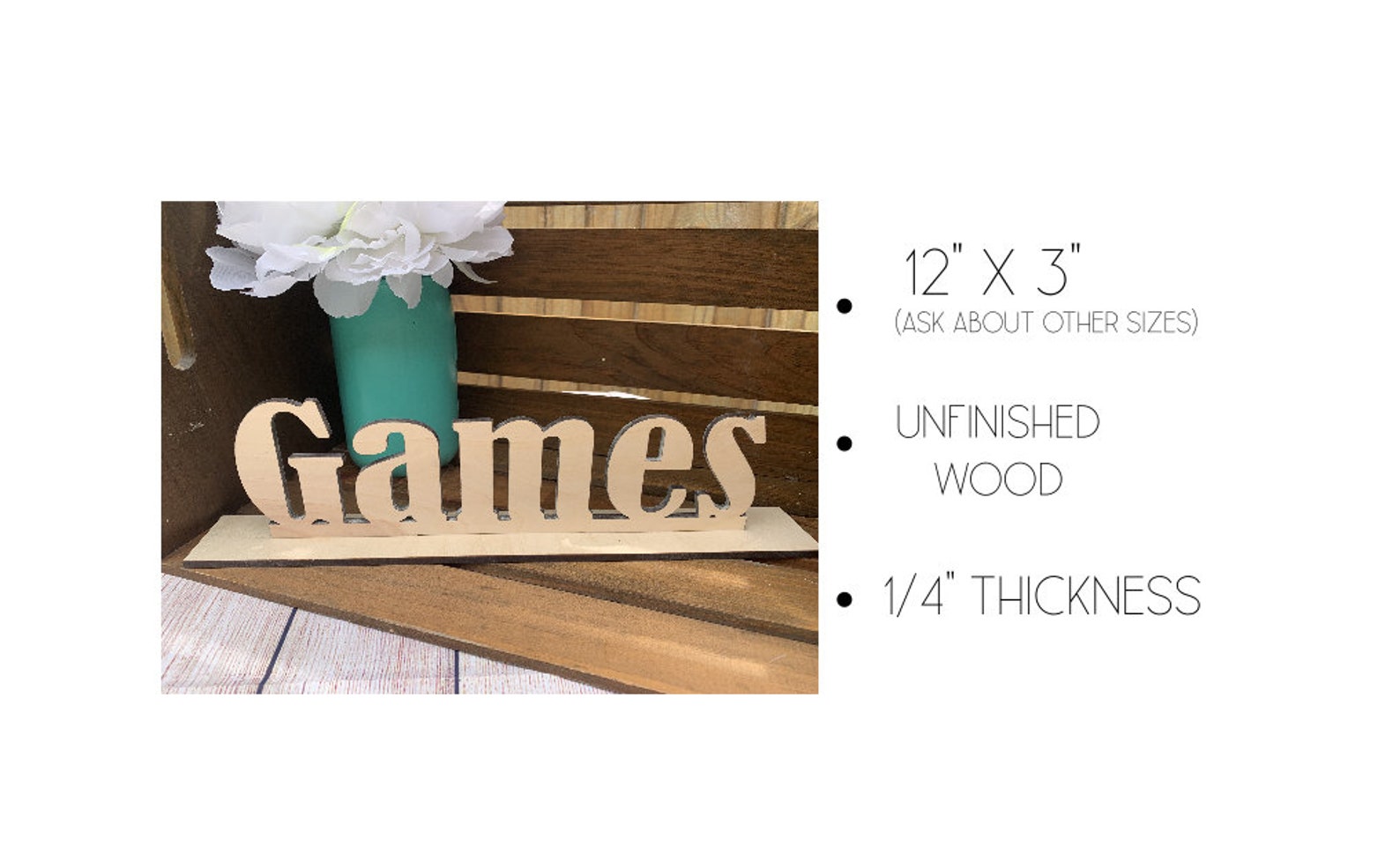 Wooden Party Signs Games Sign Wedding Decor Party Decor - Etsy