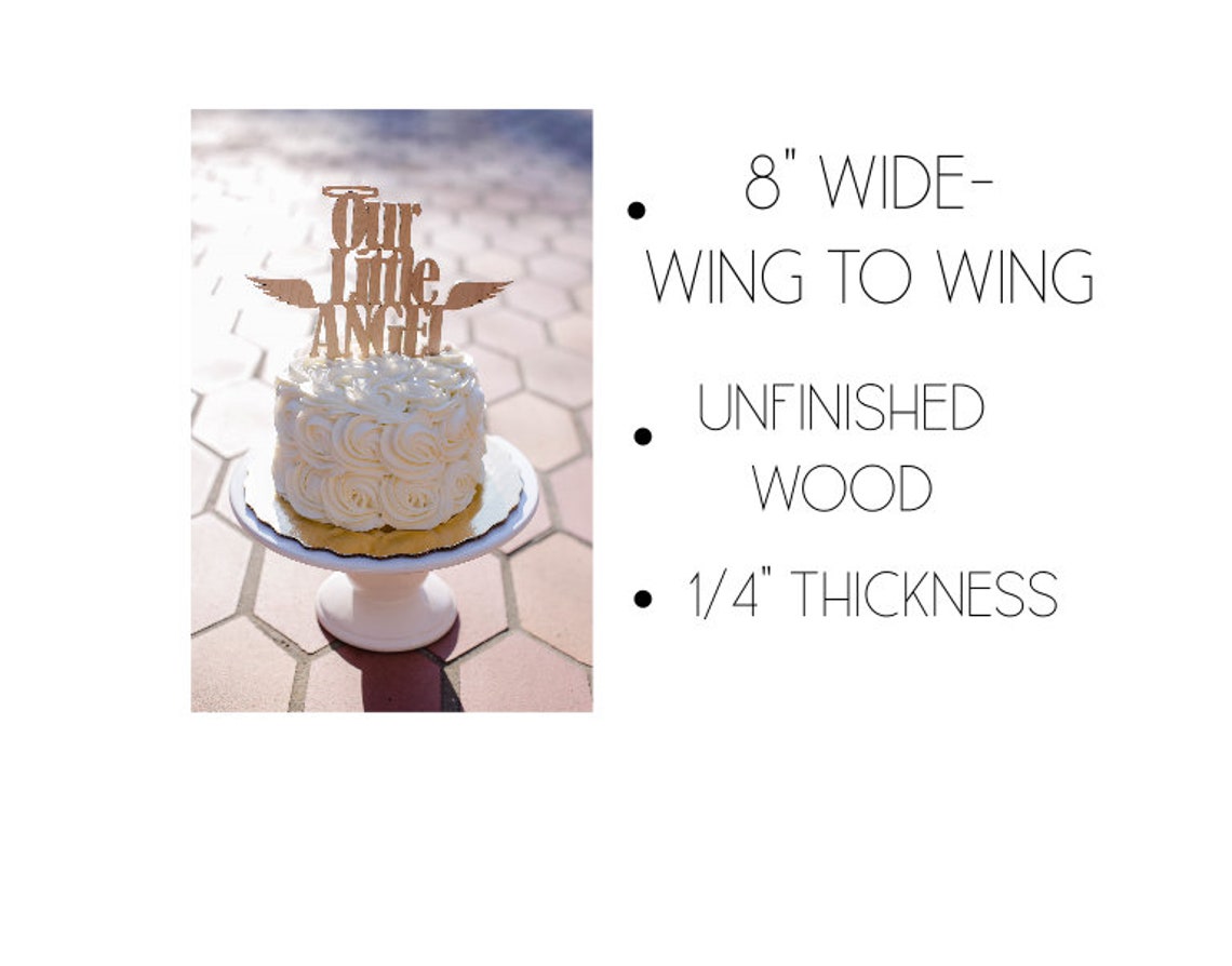 Our Little Angel Cake Topper Angel Baby Party Topper Kids - Etsy