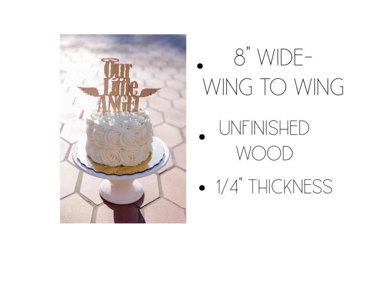 Our Little Angel Cake Topper Angel Baby Party Topper Kids - Etsy