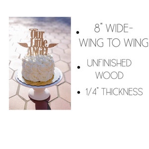 Our Little Angel Cake Topper - Angel Baby Party Topper - Kids Birthday ...