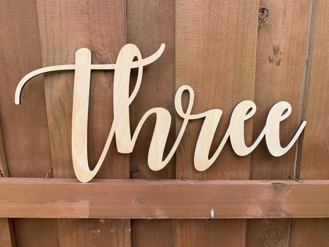 Third Birthday Sign Three Sign Child Photography Prop - Etsy