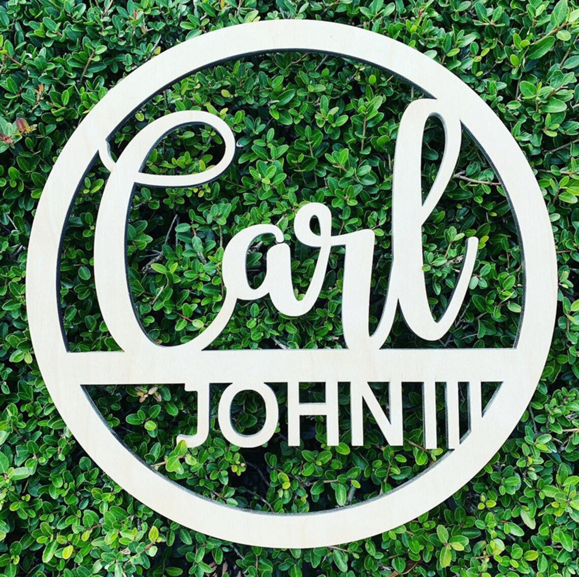 Custom Name Sign Circle Name Sign wooden Name Sign first | Etsy