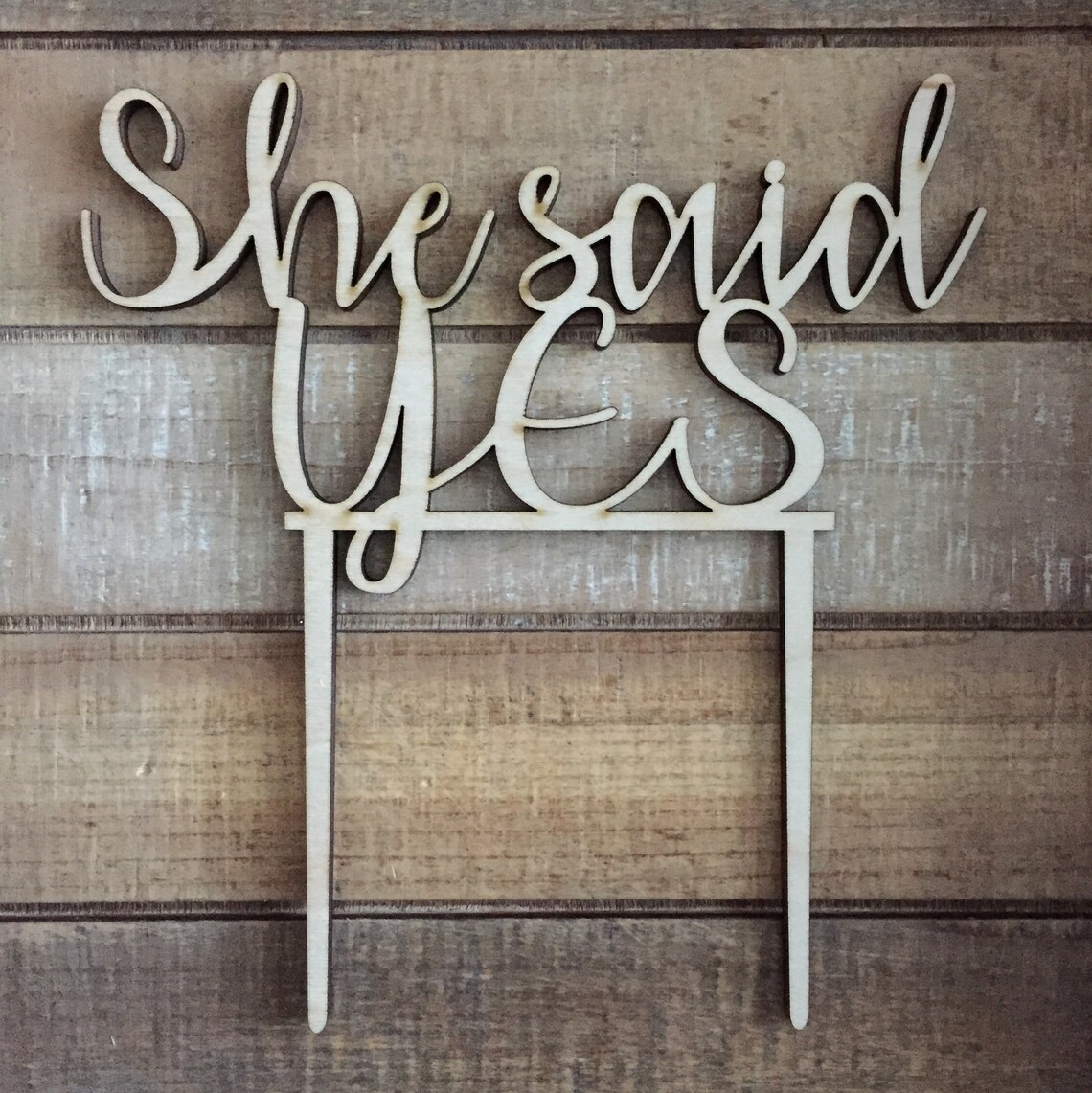 She Said Yes Wedding Cake Topper - She Said Yes Cake Topper - Wedding ...
