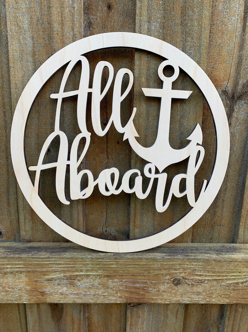 All Aboard Sign - Nautical Decor - Navy Sign - Navy Sendoff Party ...