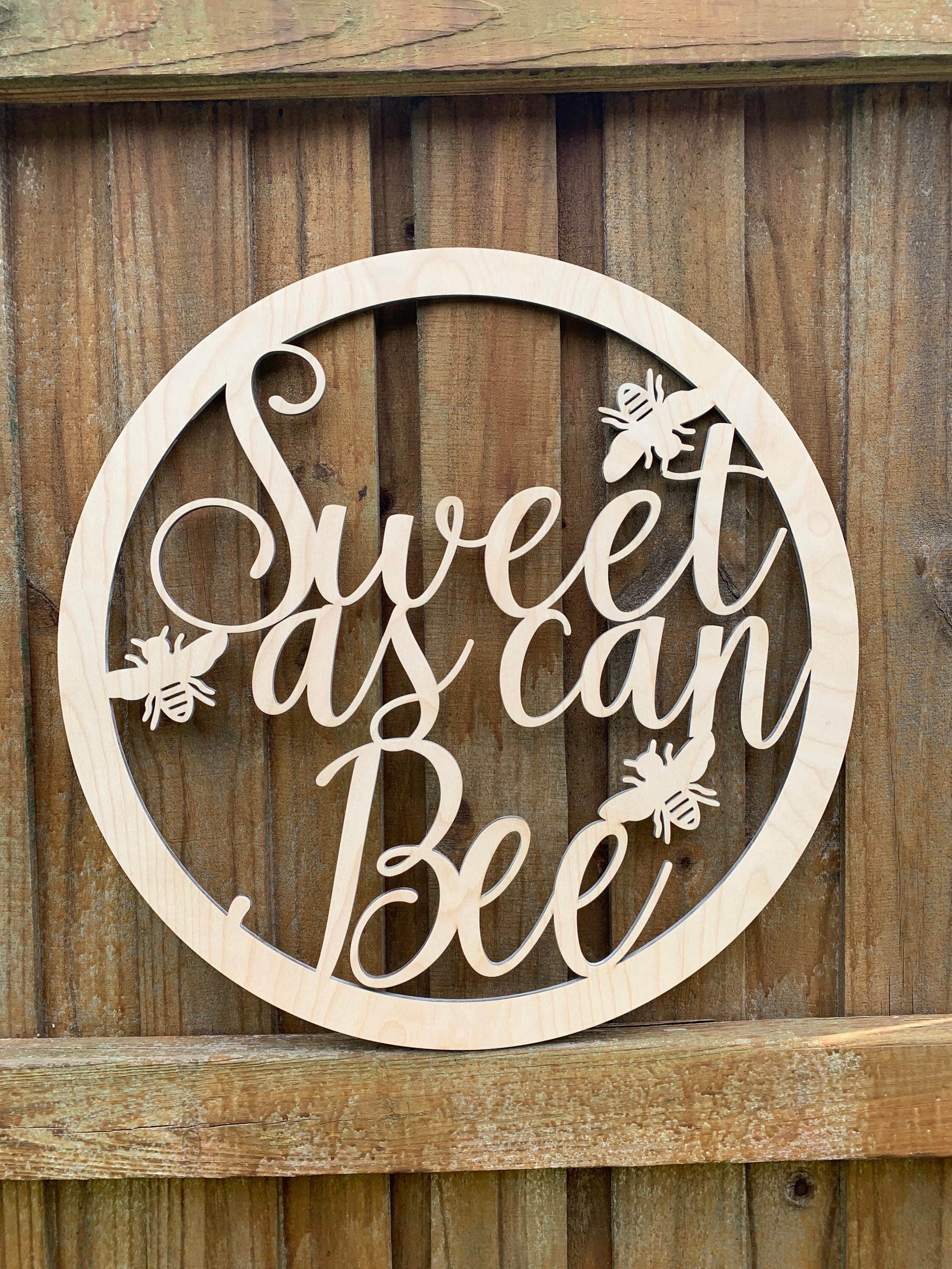 Bee Wreath - Sweet as Can Bee Sign - Bumble Bee Sign – Bee Birthday ...
