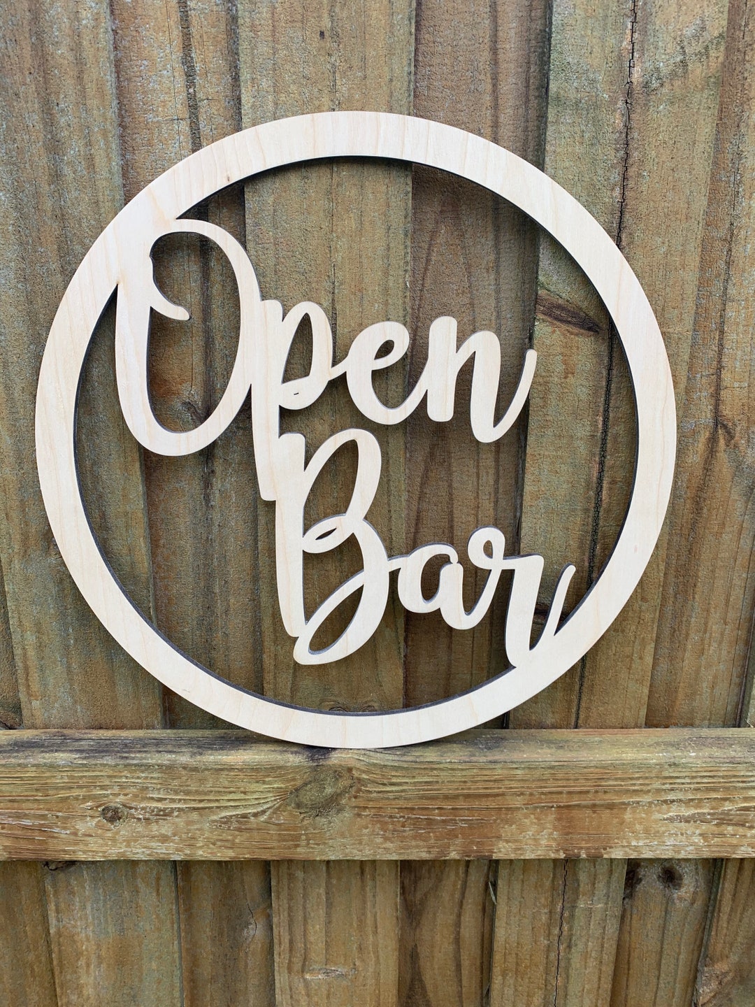 Open Bar Sign - Open Bar Wedding Sign - Wedding Sign - Wooden Wedding ...