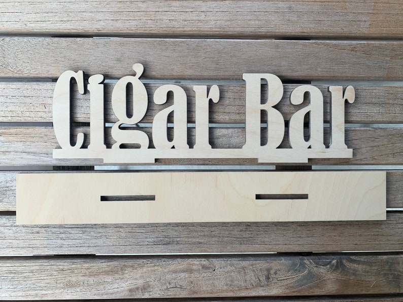 Laser Cut Wooden Cigar Bar Sign - Wedding & Home Decor - Etsy