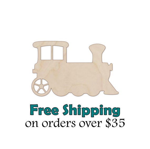 Train Wood Cutout Natural Wood Train Cut Out Wood Fall - Etsy