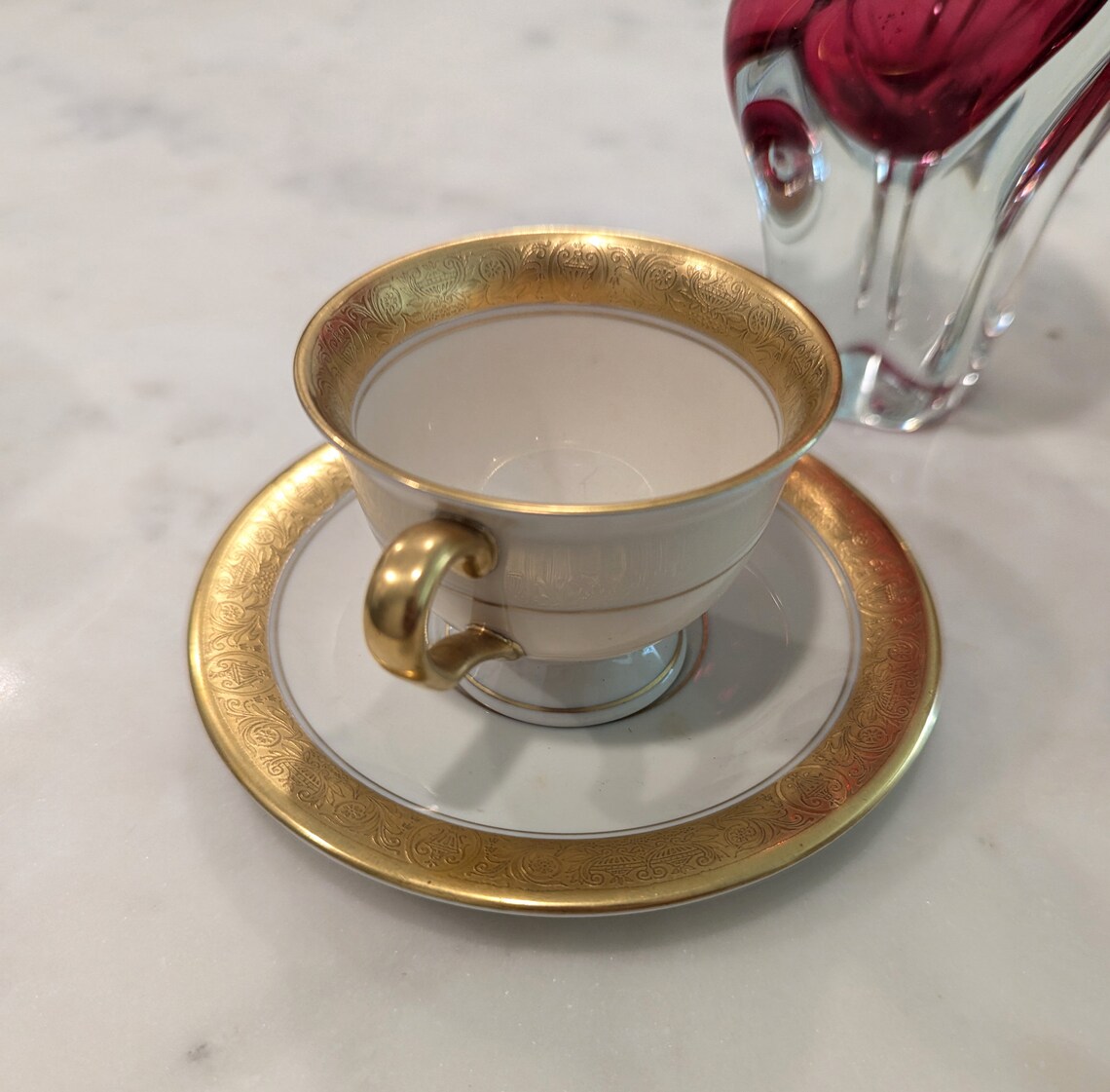 Elegant Tea Cup and Saucer Pickard China Made in USA - Etsy