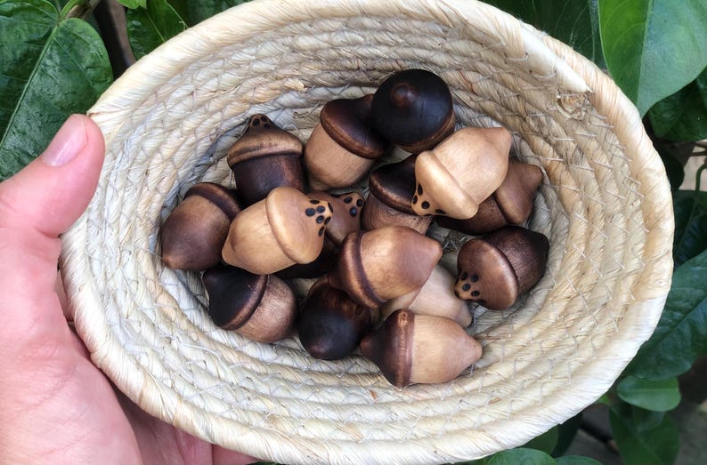 Wooden Acorns - Etsy