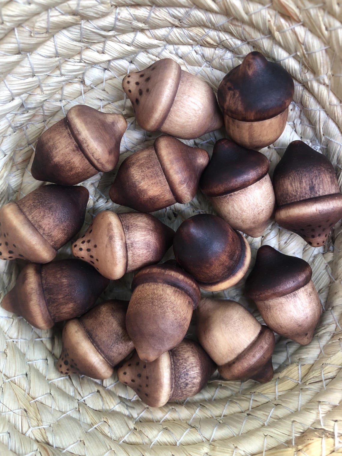 Wooden Acorns - Etsy