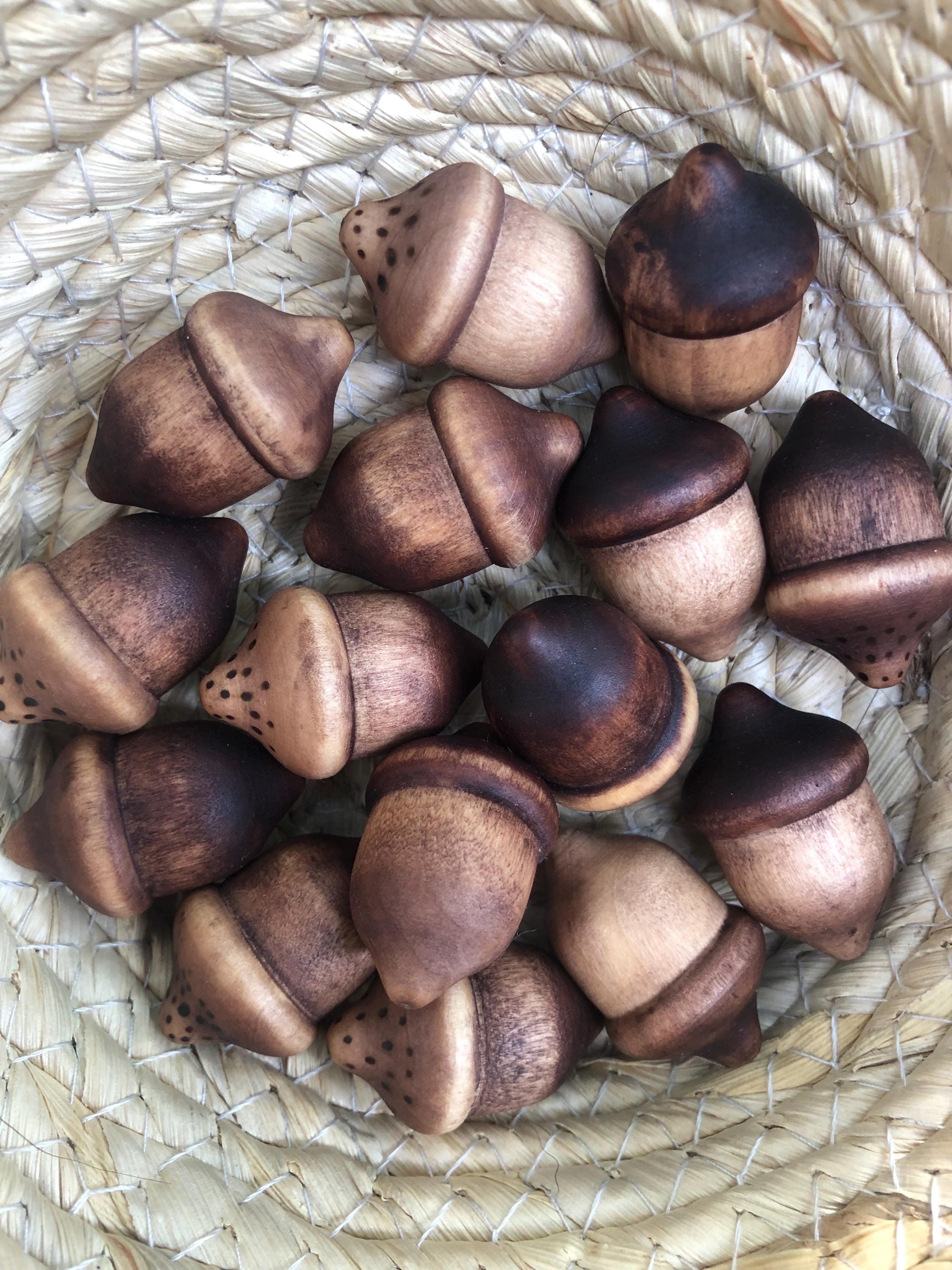 Wooden Acorns - Etsy