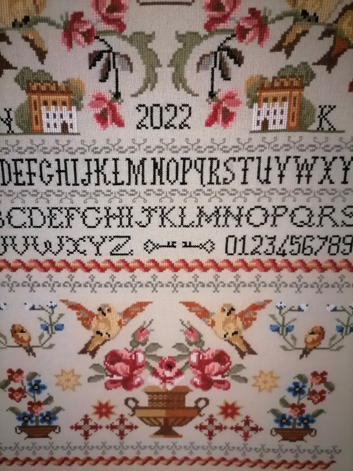 Gold Birds Sampler - Etsy