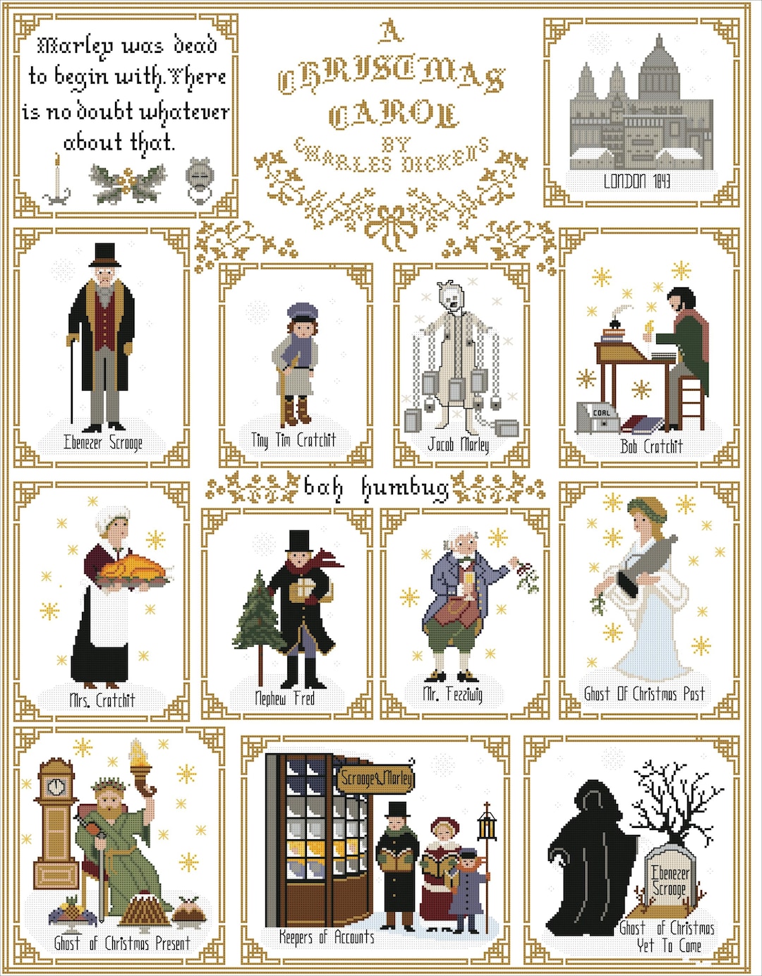 Dickens's Christmas Sampler - All in One - Etsy
