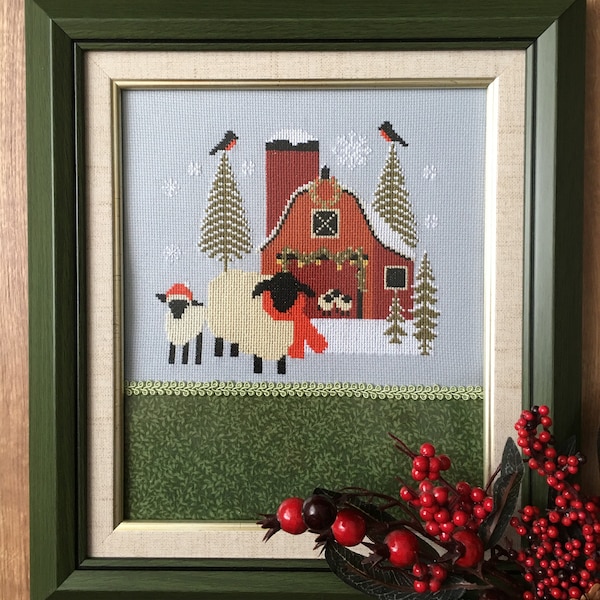 Red Barn Cross Stitch - Etsy
