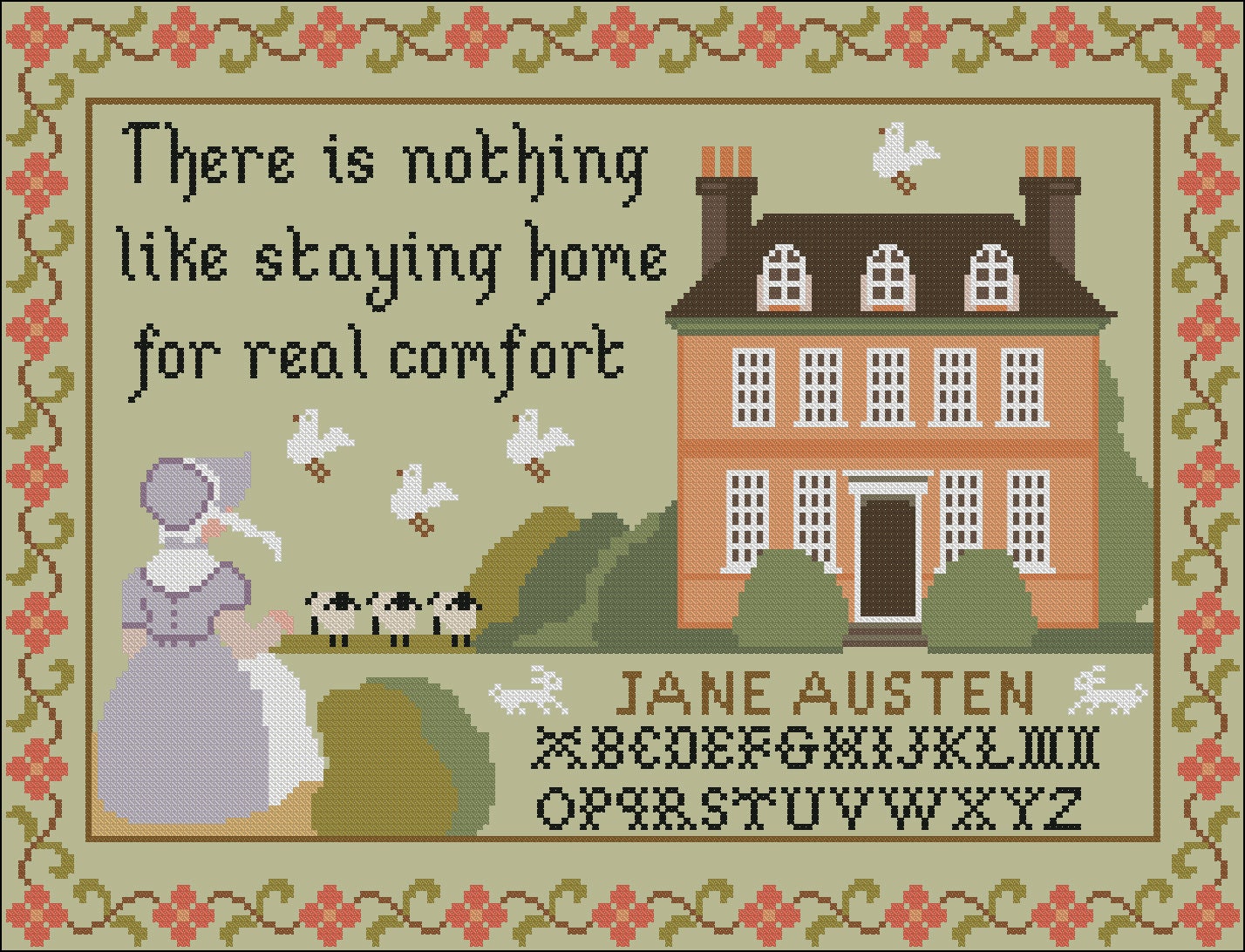 Jane Austen 1815 Sampler | Etsy