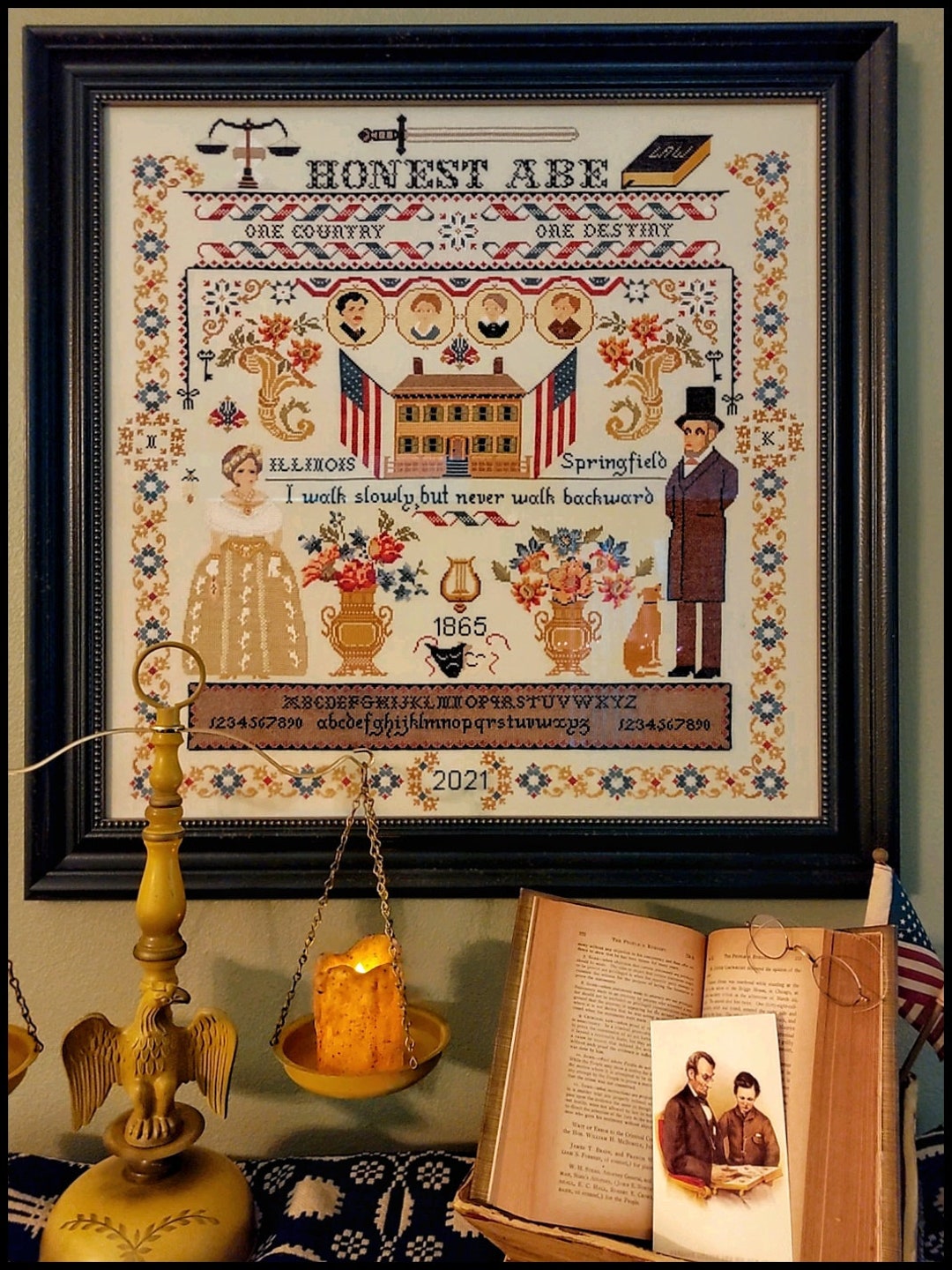 Honest Abe (abraham Lincoln) Sampler - Etsy