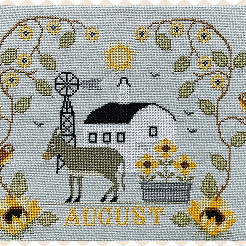 August Calendar Art - Etsy