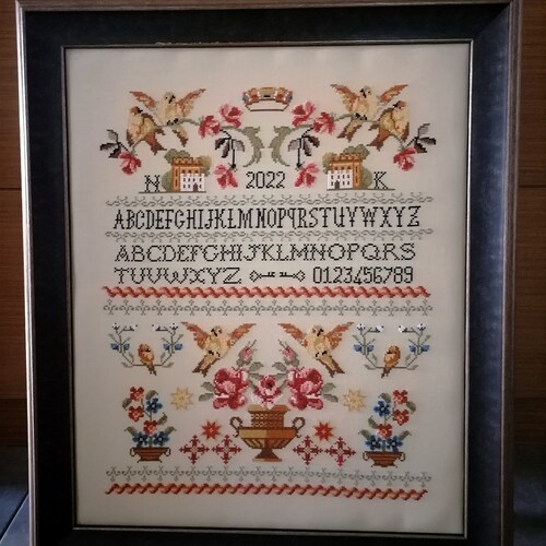 Gold Birds Sampler - Etsy