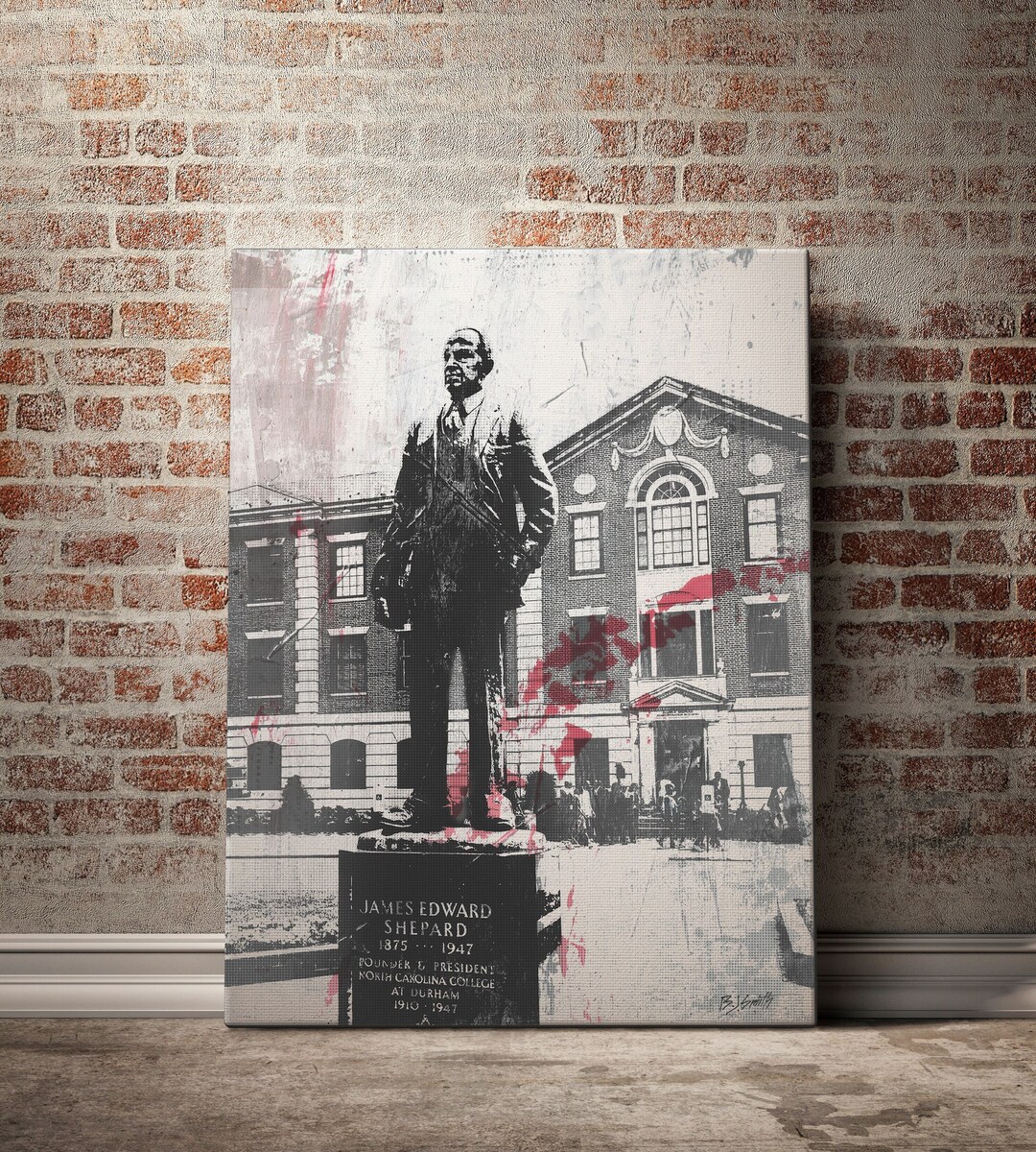 NC Central University Art Print – James Shepard Statue, Eagle Pride - Etsy