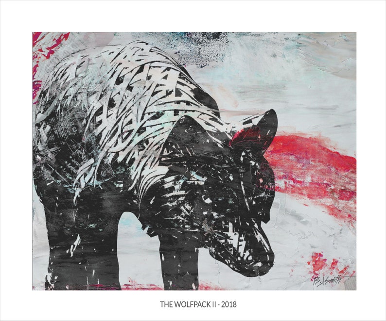 The Wolfpack II Contemporary Print. House Decor or Office - Etsy