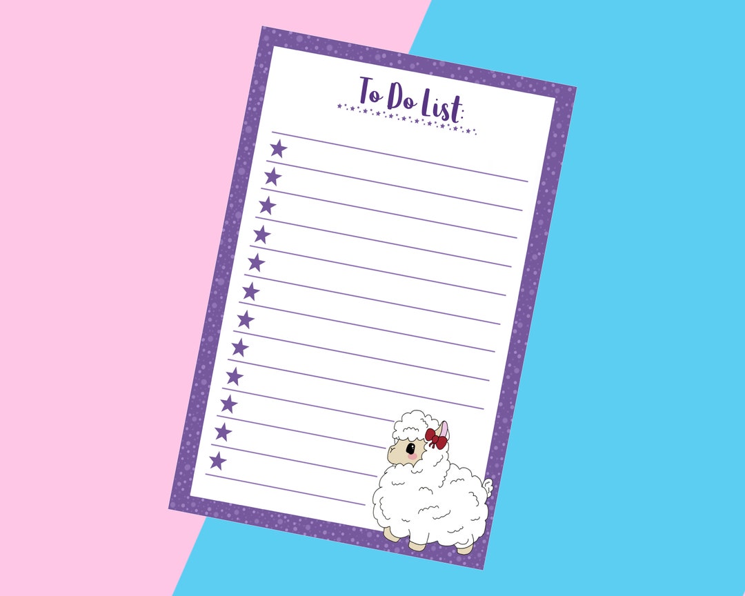 To Do List A5 Desktop Notepad for Kawaii Fans, Cute Illustrated Tear ...