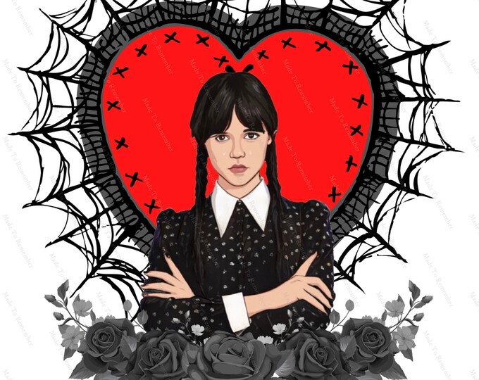 Instant Digital Download, One of a Kind Wednesday Addams Design for ...