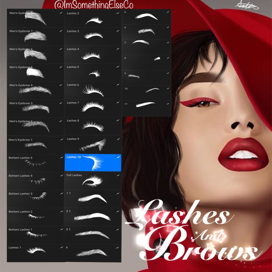 Lashes and Brows Procreate Brushset - Etsy