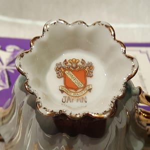 Vintage Shafford Hexagonal Teacup and Saucer Opalescent Pale Mint Green ...