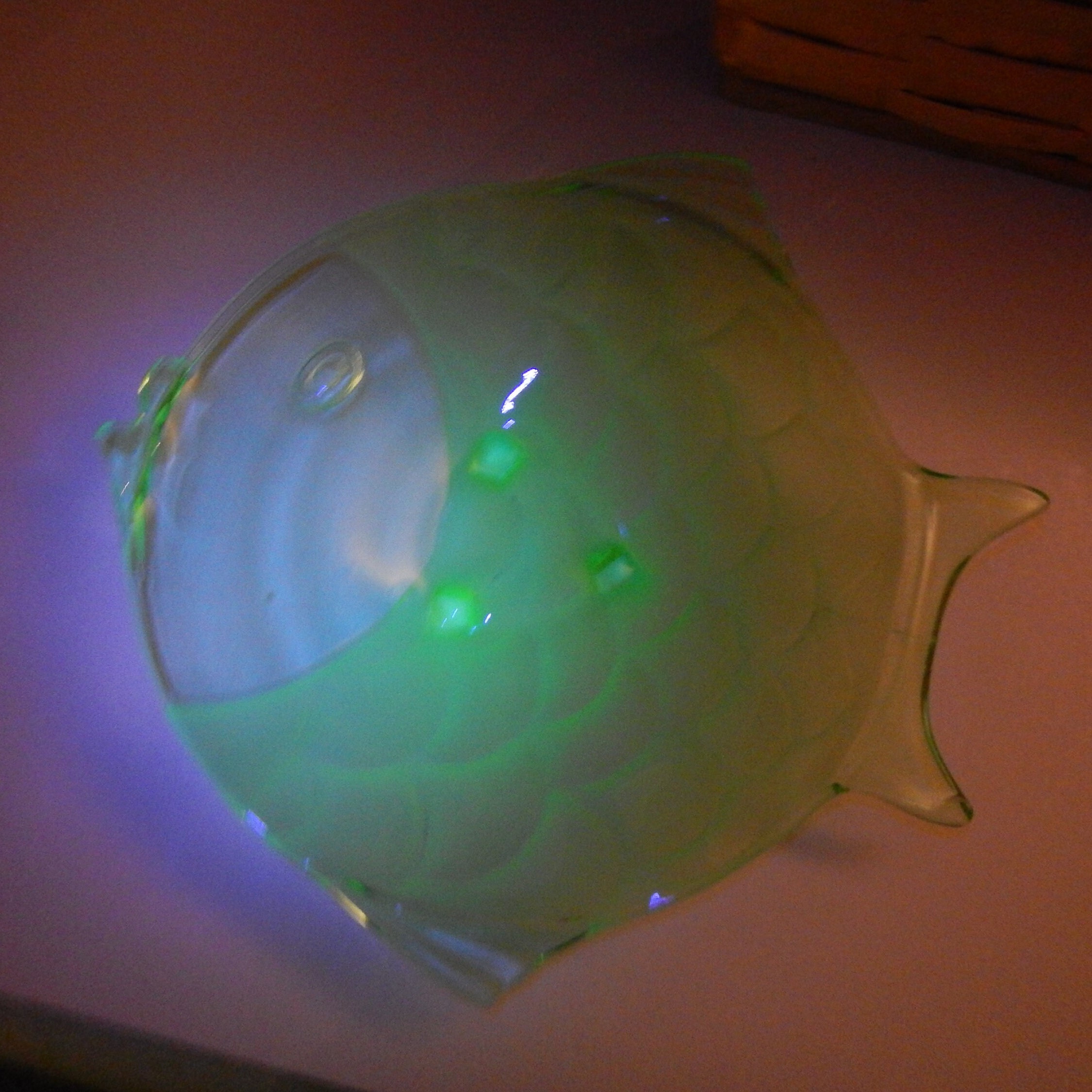 Vintage Vaseline Ouraline Uranium Fish Glass Large Serving Tray Platter ...