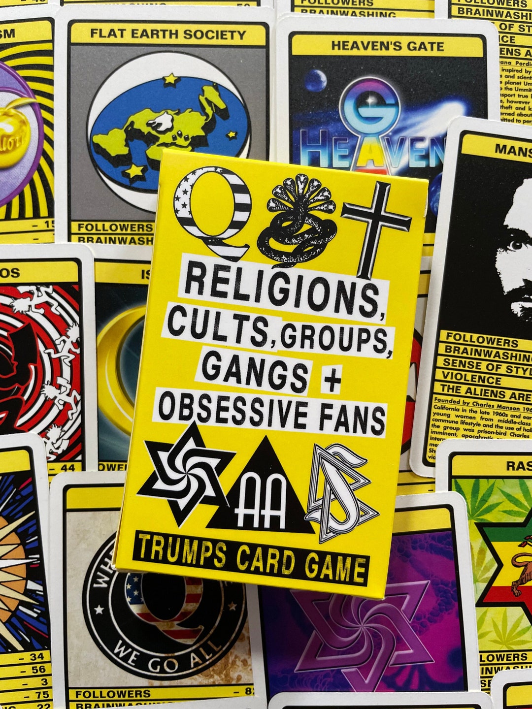 Religions, Cults, Groups, Gangs and Obsessive Fans - Trumps Card Game ...