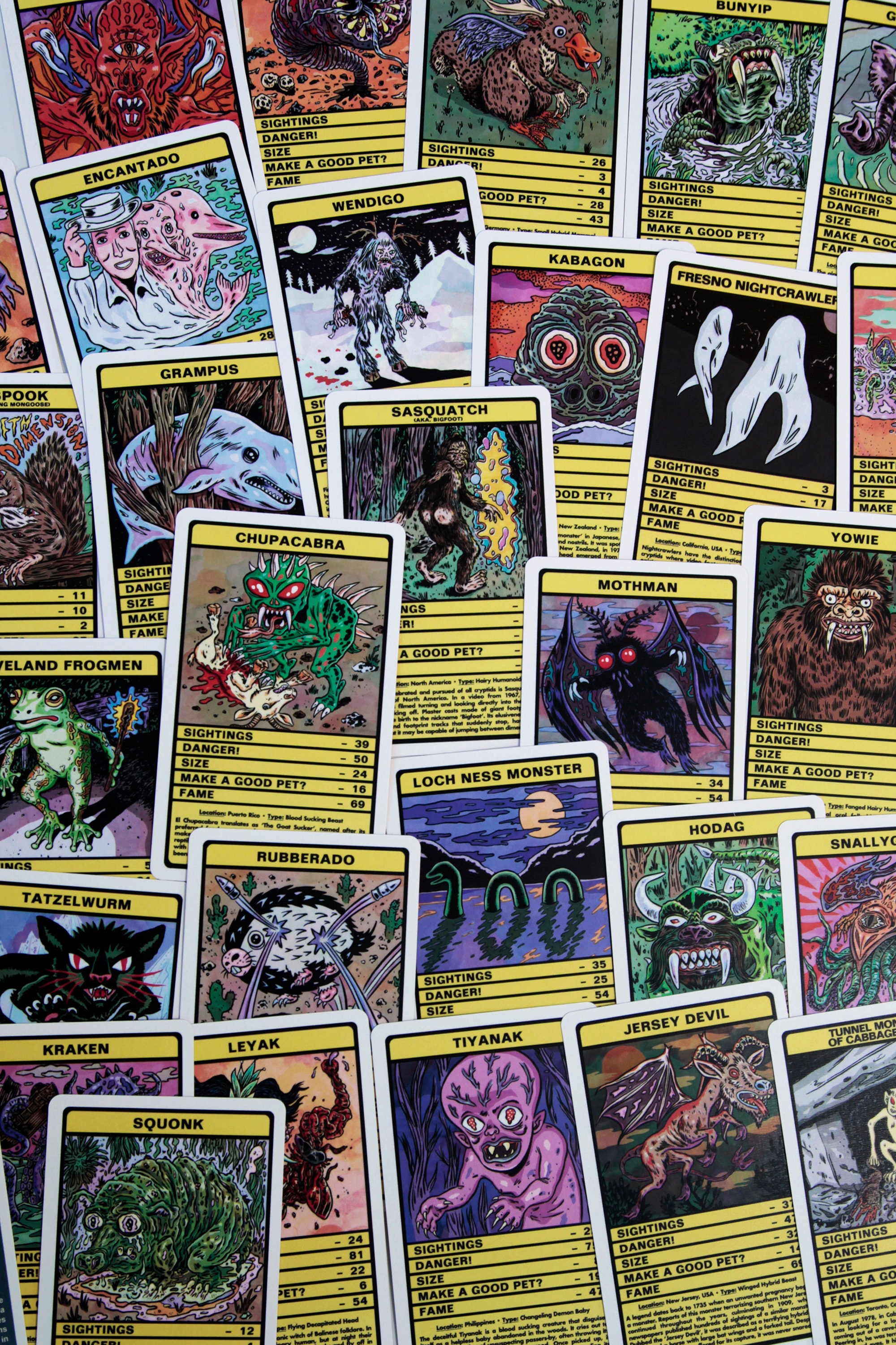CRYPTID TRUMPS Cryptozoology Card Game big Foot Mothman - Etsy
