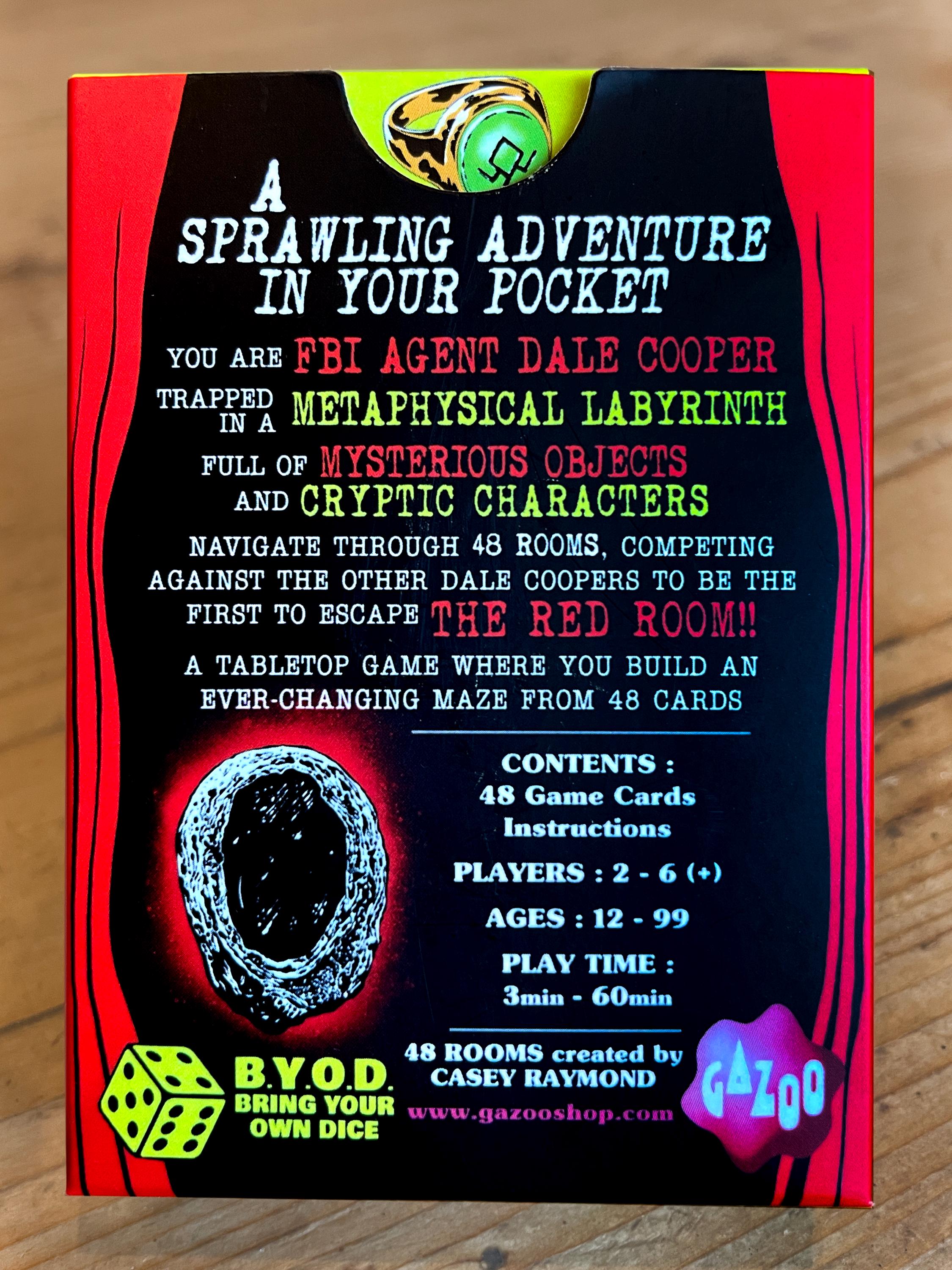 The RED ROOM ( Twin Peaks ) - 48 ROOMS Card Game - Etsy