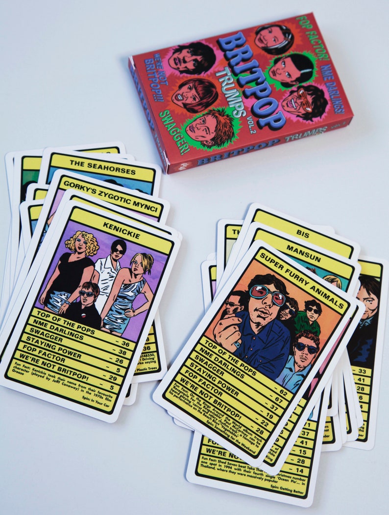 BRITPOP TRUMPS Card Game Vol.2 (30 Britpop Bands Inc. Shed Seven ...