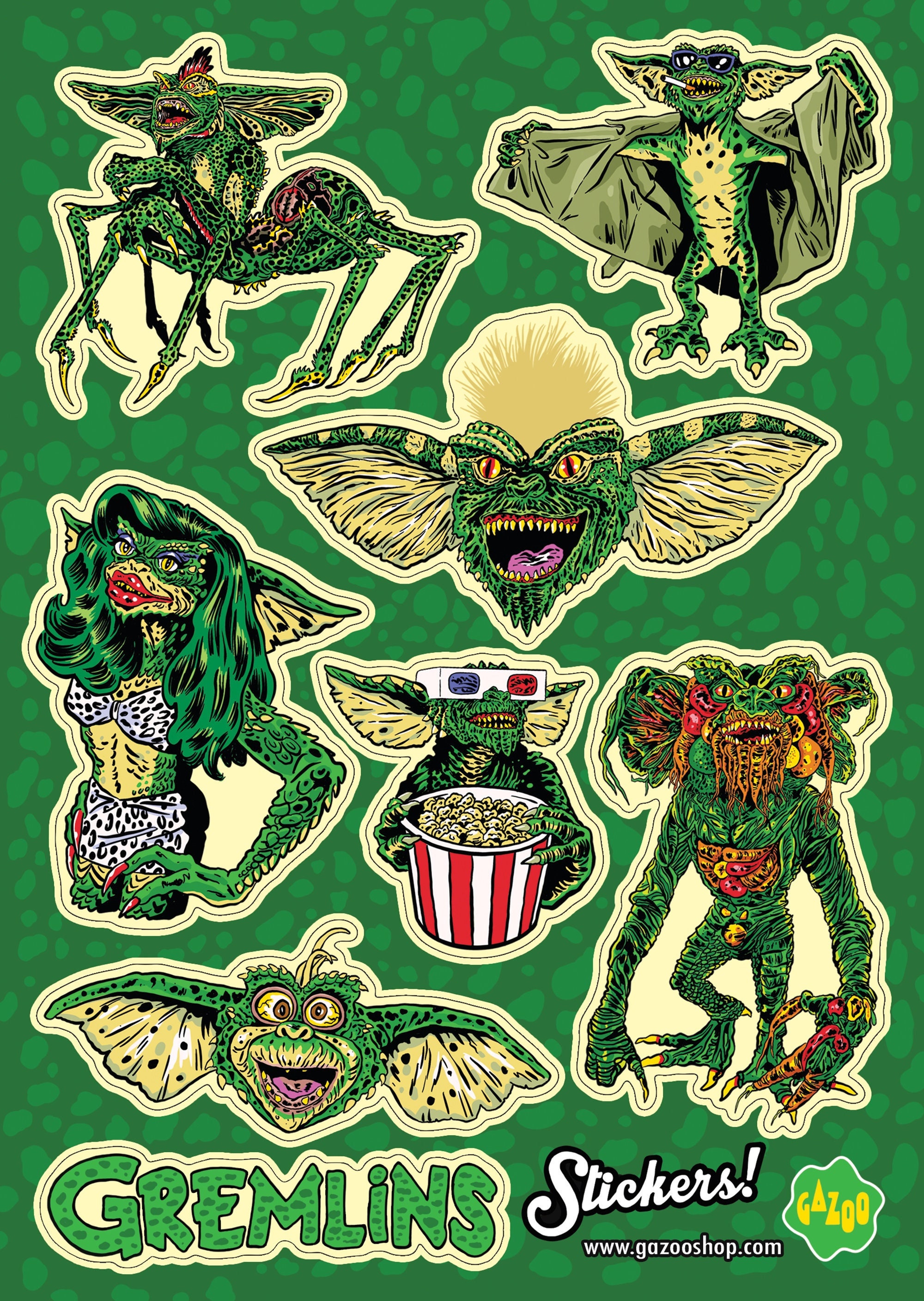 GREMLINS A5 Vinyl Sticker Sheet - Etsy UK