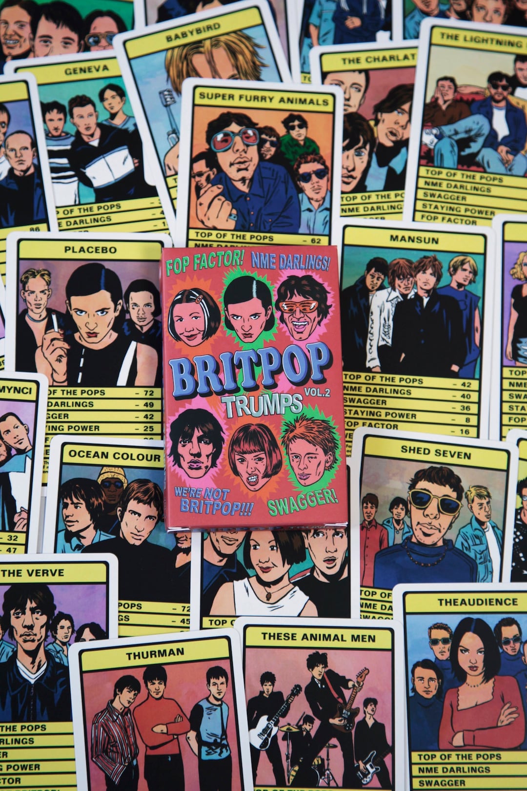 BRITPOP TRUMPS Card Game Vol.2 30 Britpop Bands Inc. Shed Seven ...