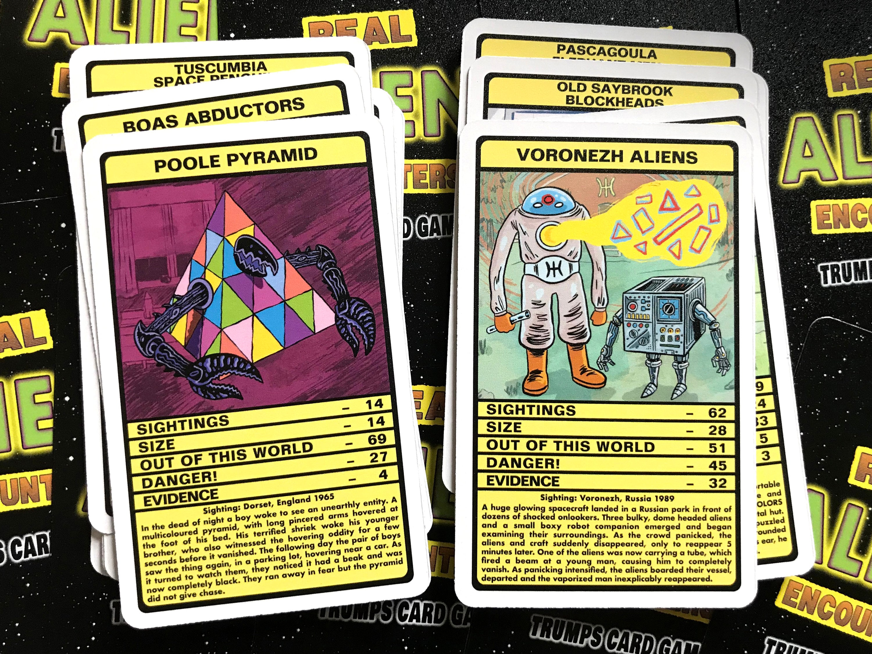 REAL ALIEN ENCOUNTERS Trumps Card Game aliens Ufos - Etsy Australia