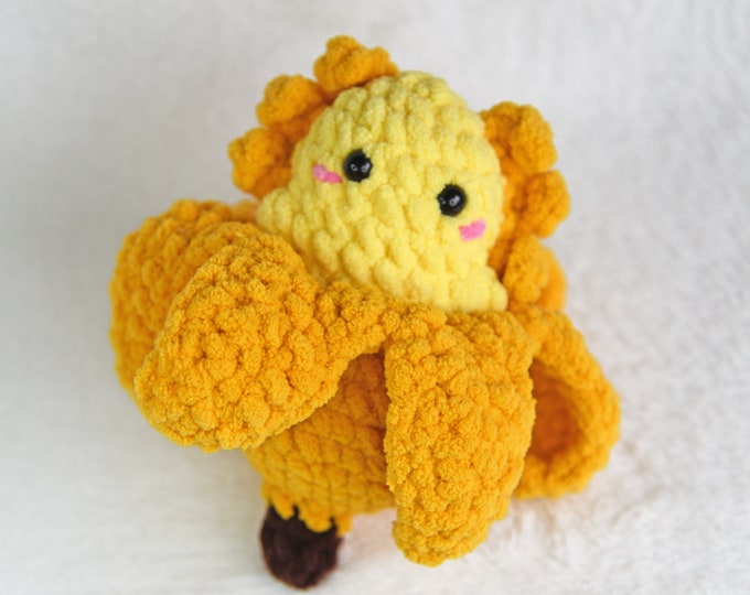 Crochet Banana Axolotl Plushie, Crochet Plushie, Yellow Axolotl Plushie ...