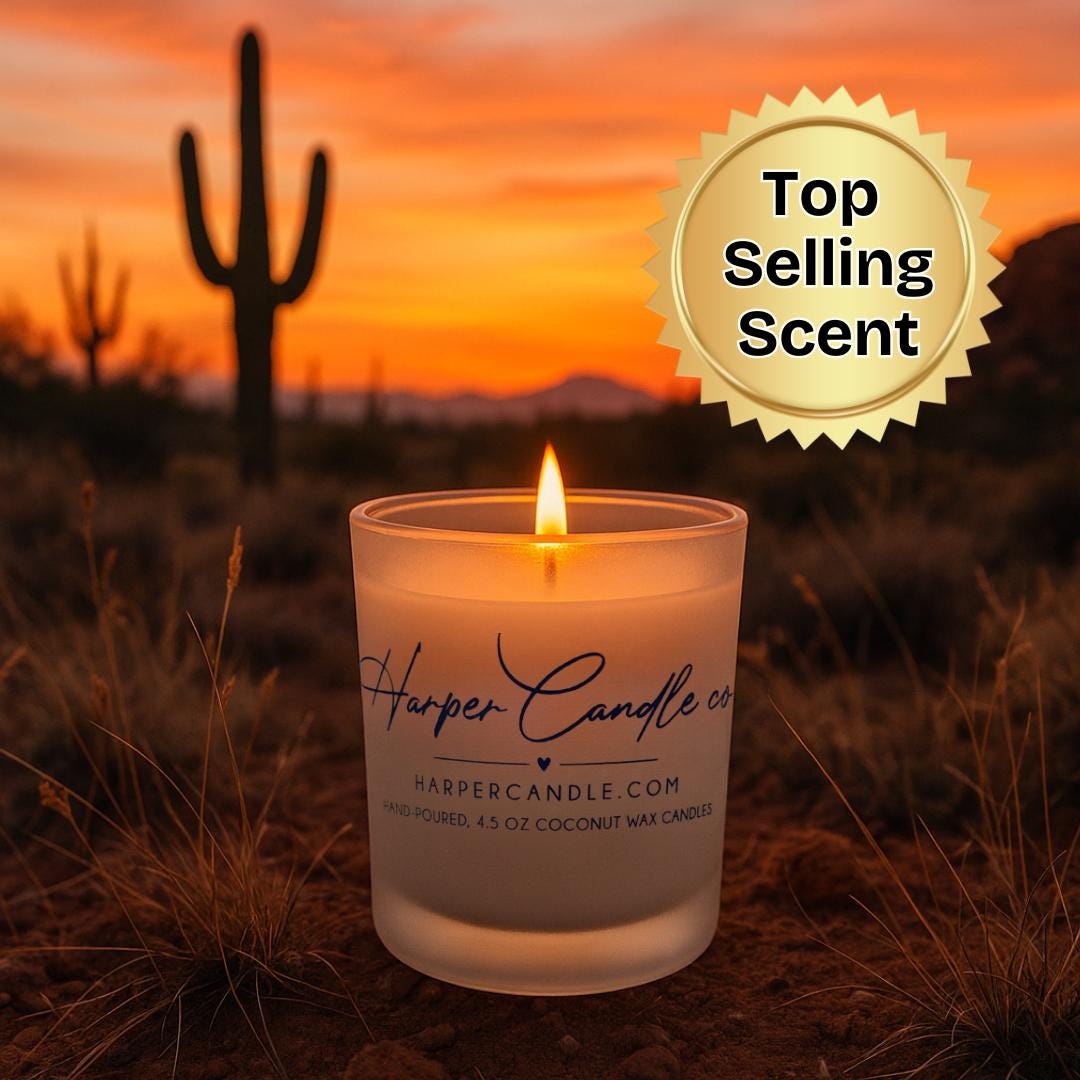 Arizona Sunset Scent Coconut Wax Candle- Paraben Free / Phthalate Free ...