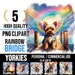 Rainbow Bridge Dog Yorkie Angels, Digital AI Clipart, Yorkie Memorial ...
