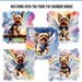 Rainbow Bridge Dog Yorkie Angels, Digital AI Clipart, Yorkie Memorial ...
