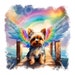 Rainbow Bridge Dog Yorkie Angels, Digital AI Clipart, Yorkie Memorial ...