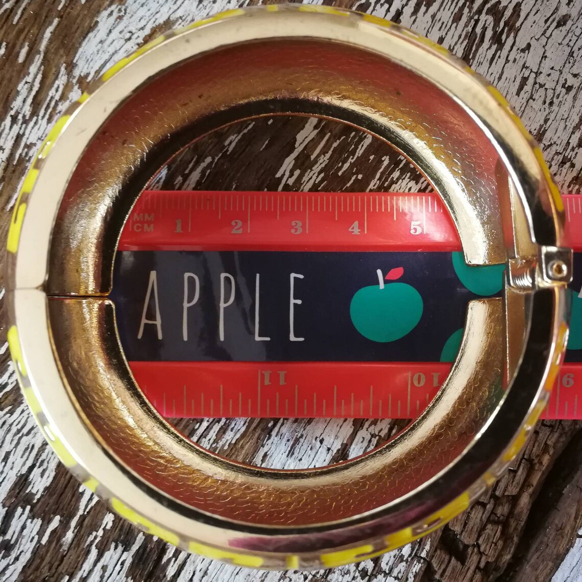 Beautiful and Fancy Yellow Enamel Claps Bangle - Etsy