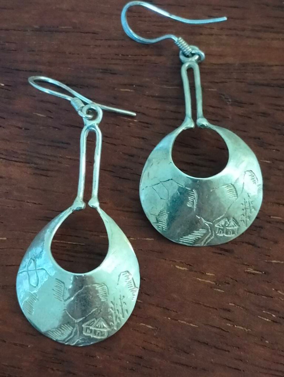 Vintage Sterling Silver Earrings - Etsy