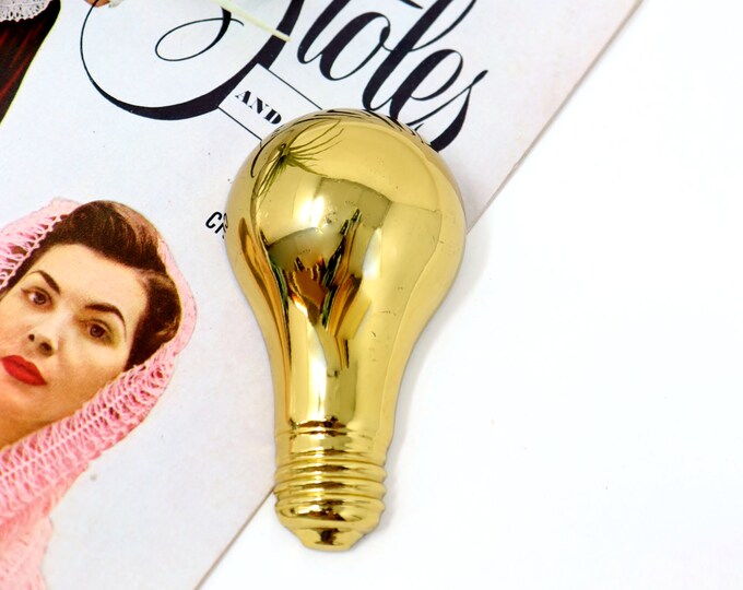 Solid Brass Light Bulb Paperweight / Brass Light Bulb Desk Decor ...