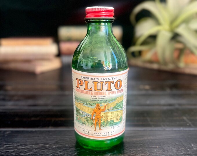 Antique Pluto Water Laxative Apothecary Green Glass Bottle - Etsy