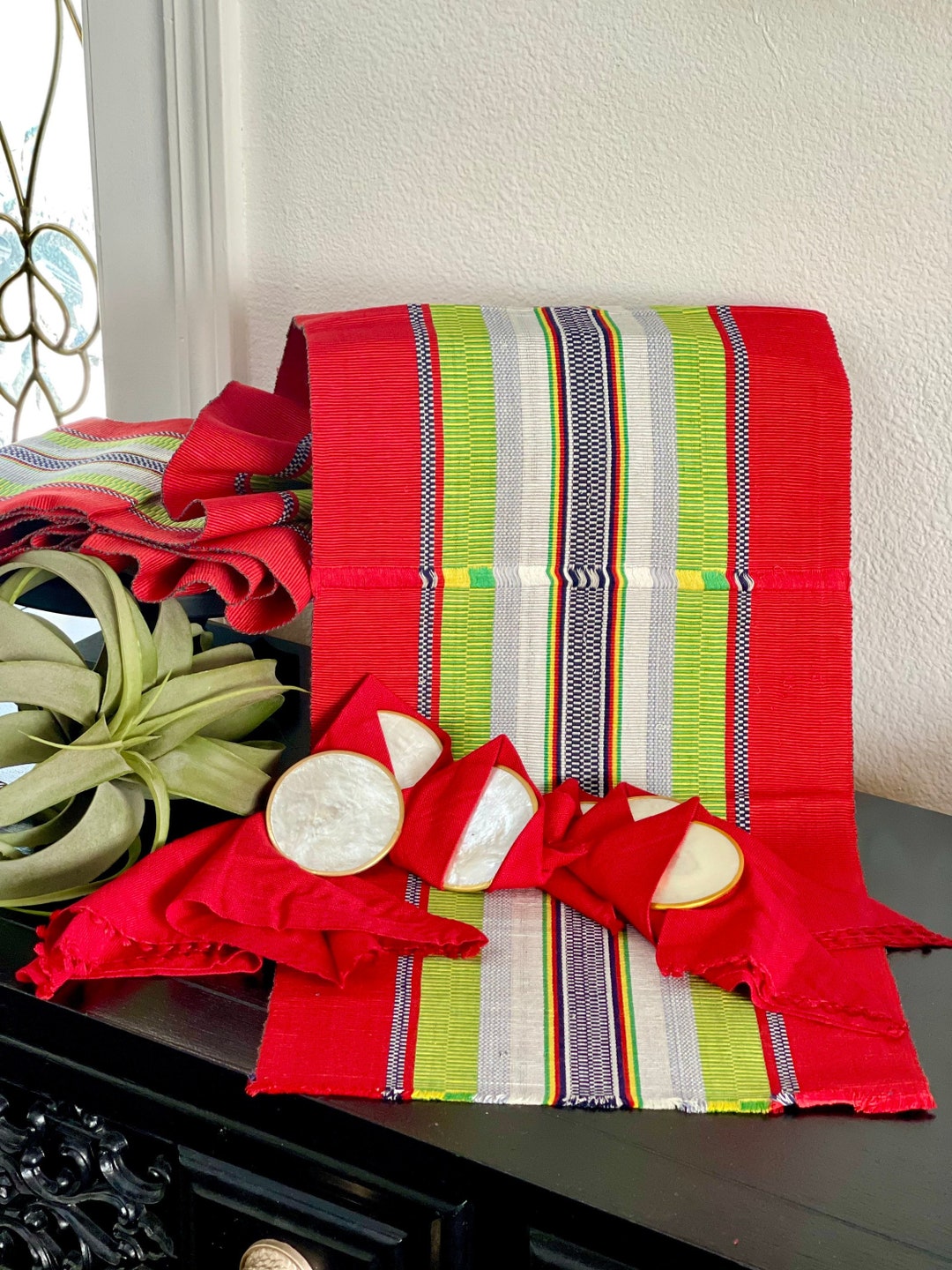 Bright & Bold Handmade Philippine Textile Table Runner With - Etsy